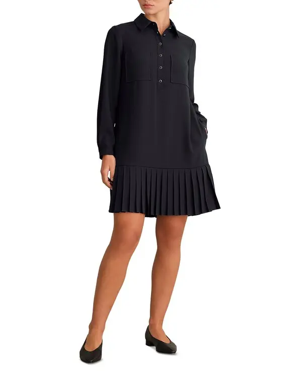 HOBBS LONDON Tina Pleated Hem Dress