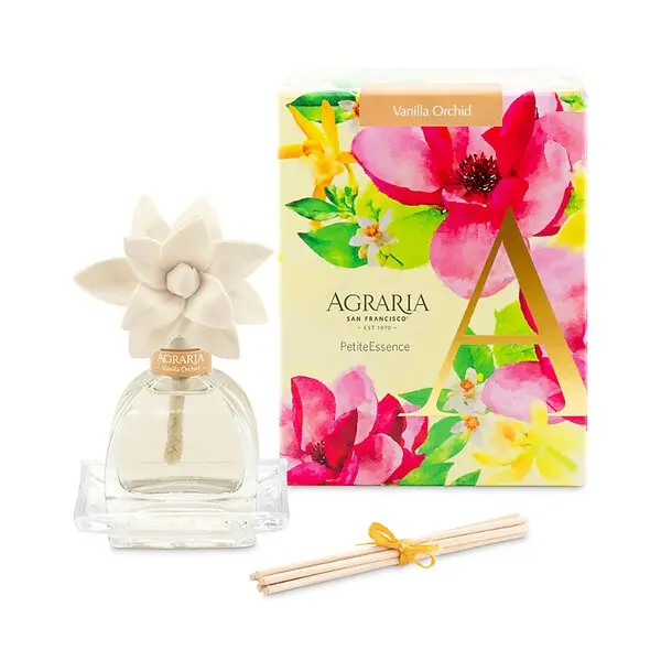 AGRARIA SAN FRANCISCO Vanilla Orchid Petiteessence Diffuser, 1.7 Oz - White