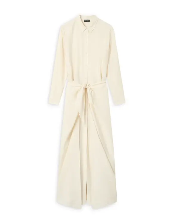 Emporio Armani Techno Wrap Maxi Dress - Vanilla