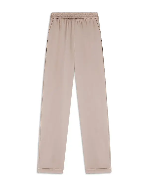 Emporio Armani Crepe Twill Straight Pants