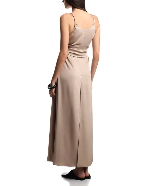 Emporio Armani Crepe Twill Sleeveless Maxi Dress - Dune