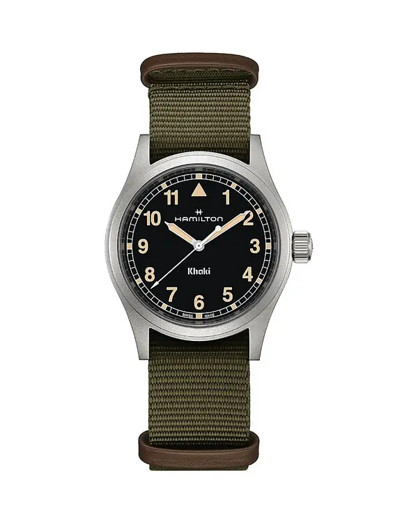 Hamilton Khaki Field Quartz Watch 38mm - Black/green