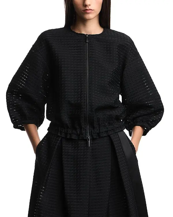 Emporio Armani 3d Jacquard Jacket - Black