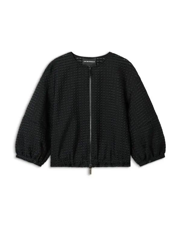 Emporio Armani 3d Jacquard Jacket - Black