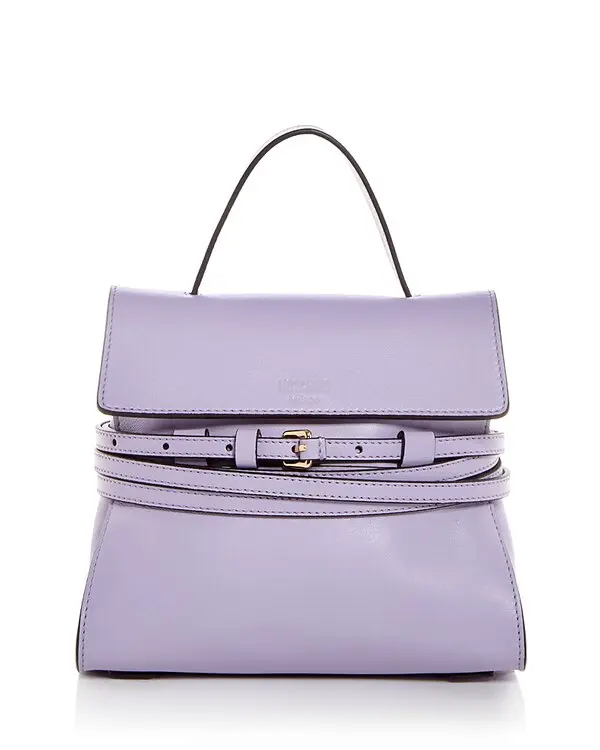 Moschino Small Leather Shoulder Bag - Lilac