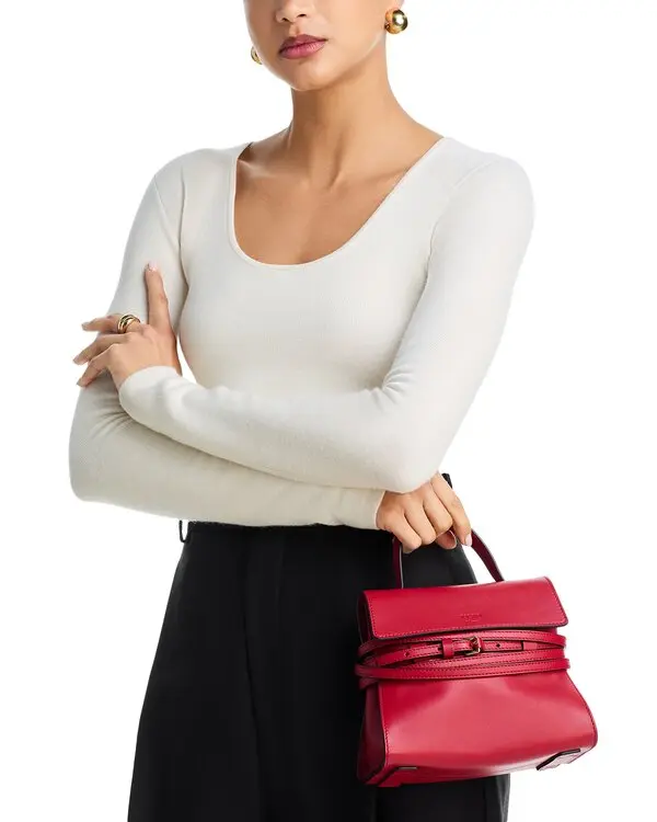Moschino Small Leather Shoulder Bag - Red