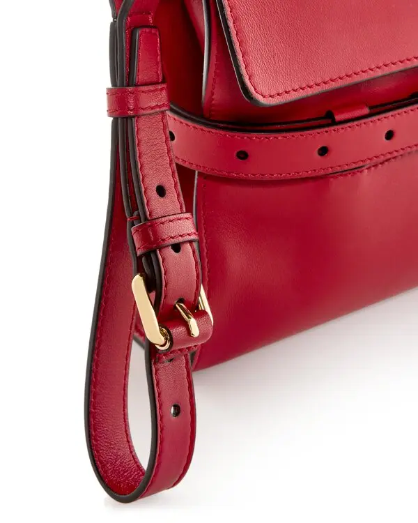 Moschino Tie Me Leather Clutch - Red