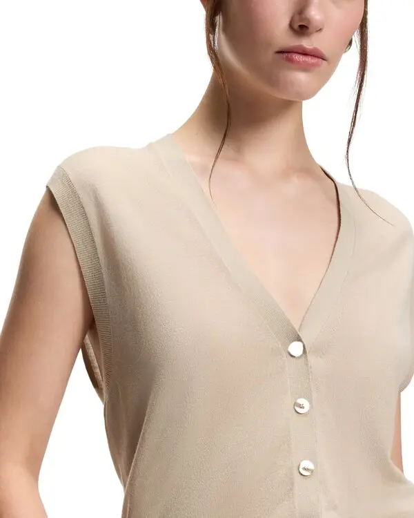 BOSS Fumi Sweater Vest - Pumice