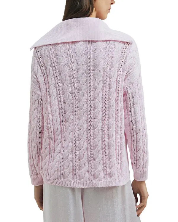 Marella Elisir Cable Knit Polo Sweater