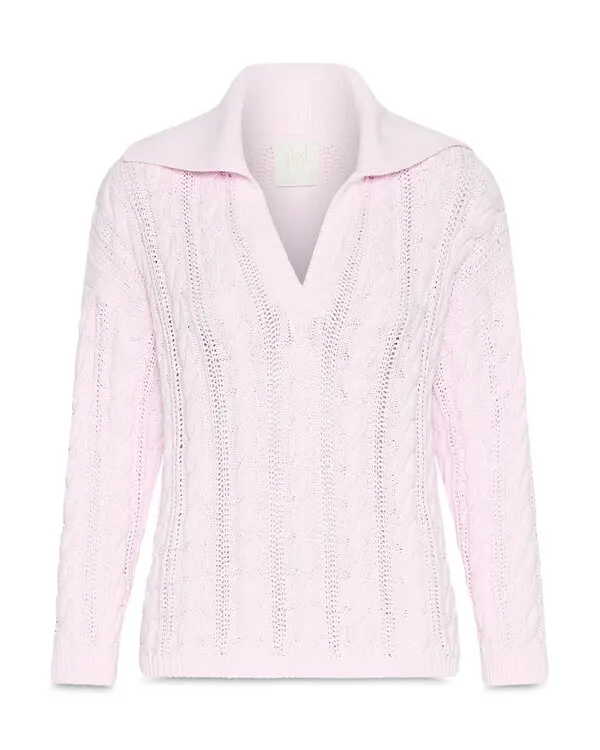 Marella Elisir Cable Knit Polo Sweater
