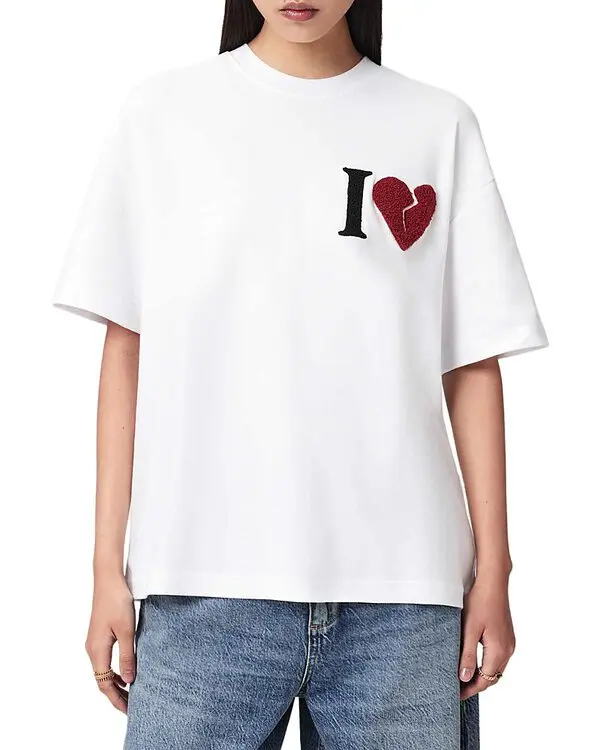 ALLSAINTS Heart Etta Tee - Optic White