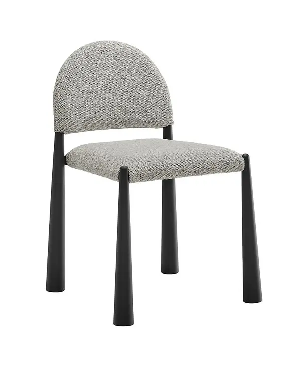 MODWAY Hayley Upholstered Fabric Dining Side Chair - Black Camel