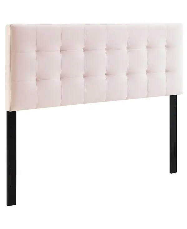 MODWAY Lily Biscuit Tufted Performance Velvet Headboard - Pink