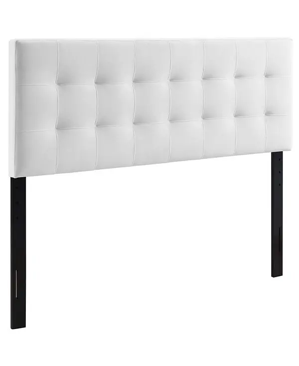 MODWAY Lily Biscuit Tufted Performance Velvet Headboard - White