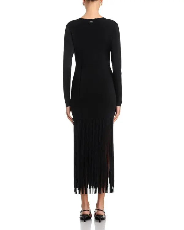 TOCCIN Evelina Long Sleeve V Neck Dress