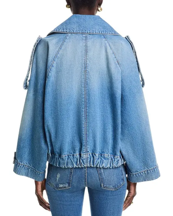 Brandon Maxwell Regan Denim Trench Coat - Indigo
