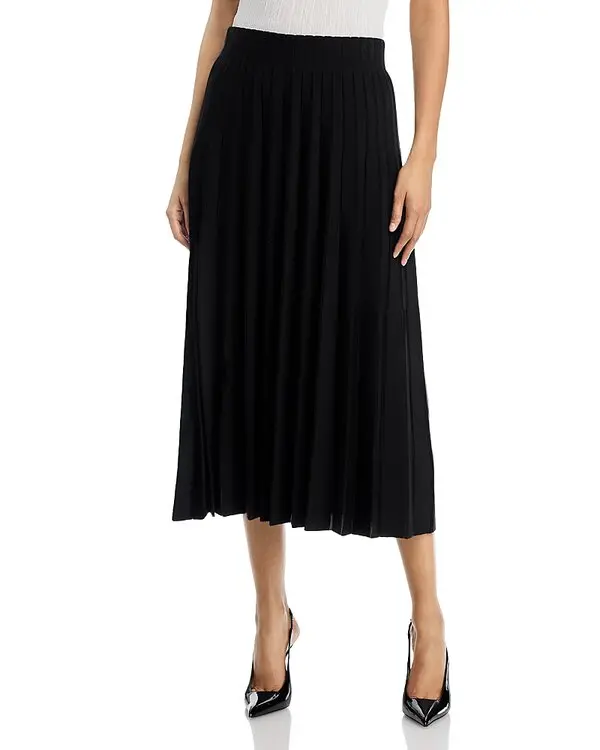 Lafayette 148 New York Pleated Pull On Knit Skirt