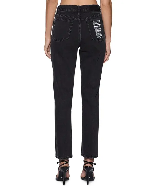 Ksubi Pinup High-rise Straight Jeans - Black
