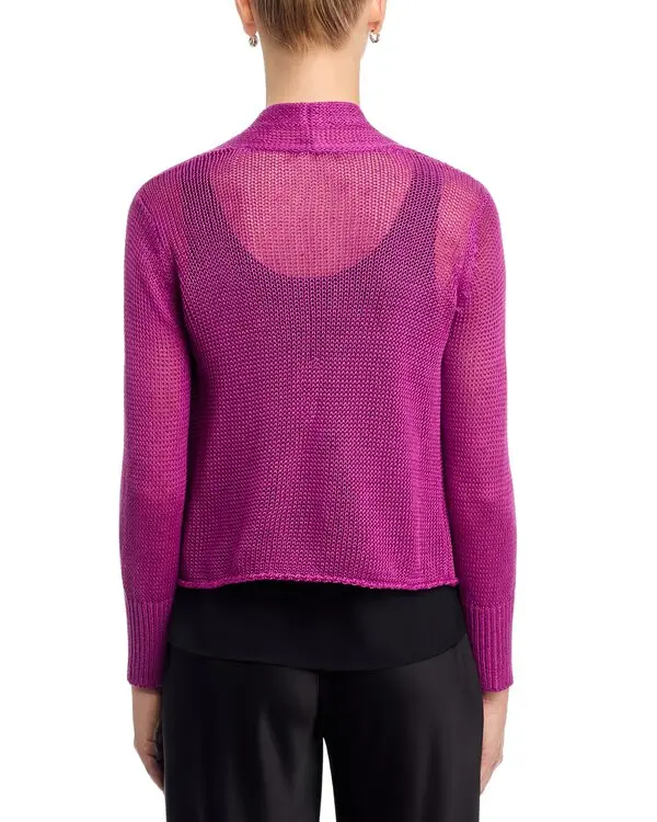 Eileen Fisher Open Front Cropped Cardigan Sweater