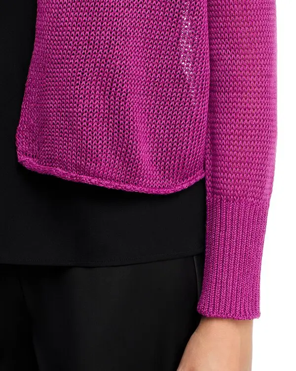 Eileen Fisher Open Front Cropped Cardigan Sweater