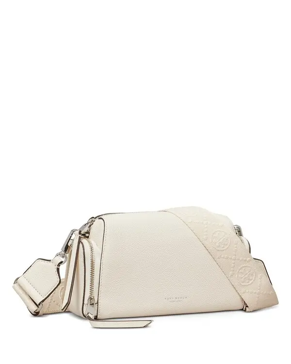 Tory Burch Perry Voyager Leather Crossbody - Light Cream