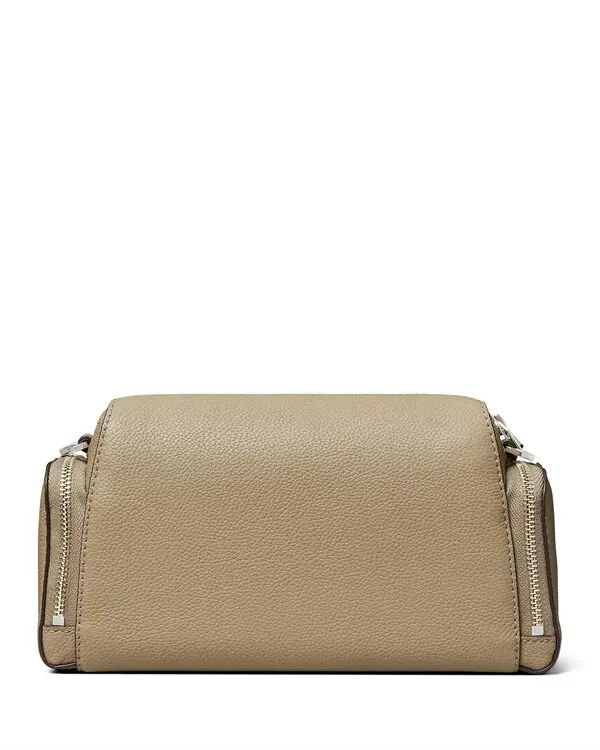 Tory Burch Perry Voyager Leather Crossbody - Soft Cement