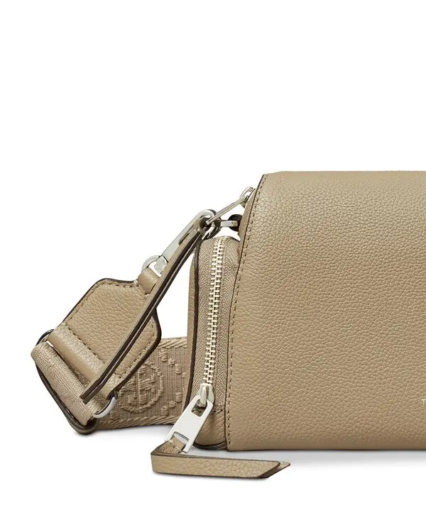 Tory Burch Perry Voyager Leather Crossbody - Soft Cement