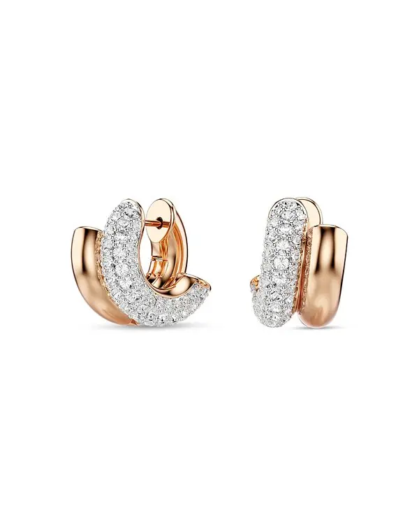 SWAROVSKI Dextera Crystal Hoop Earrings - Rose Gold