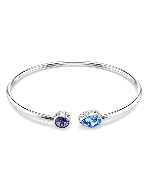 SWAROVSKI Chroma Crystal Flexible Bangle - Silver