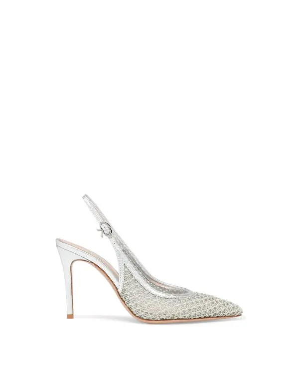 GIANVITO ROSSI Nikki Pumps - Silver Fabric