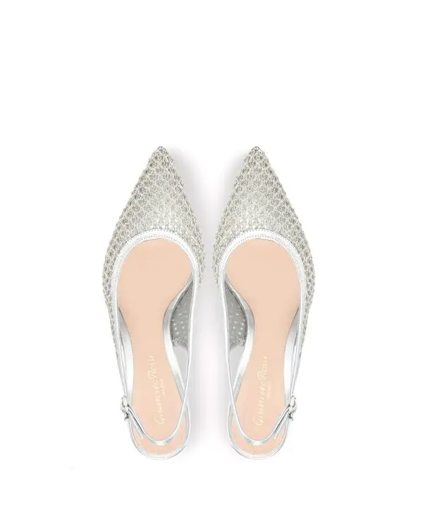 GIANVITO ROSSI Nikki Pumps - Silver Fabric