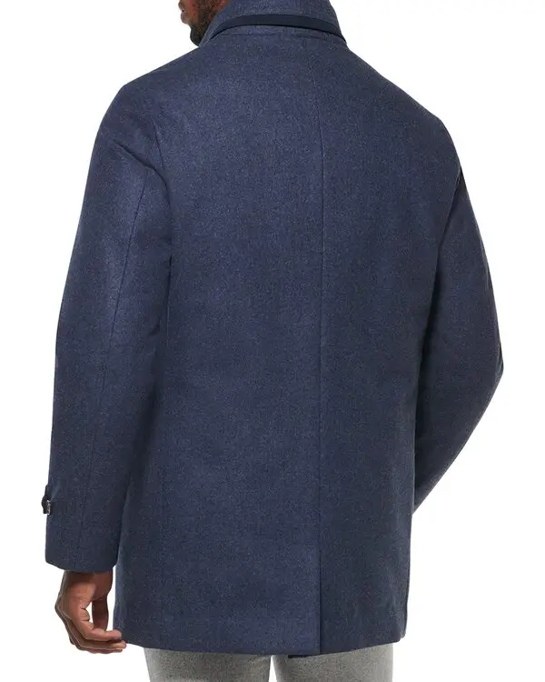 NORWEGIAN WOOL Stretch Down Filled Car Coat - Blue