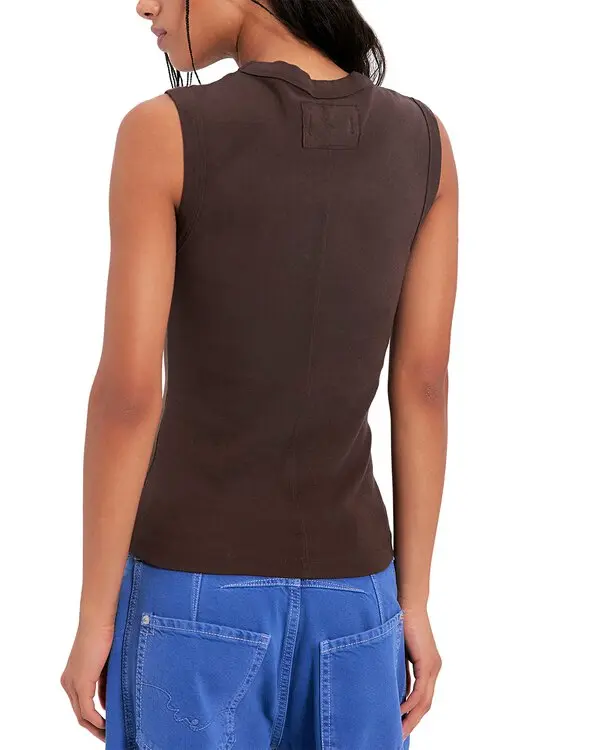 Free People Ribbed Cotton Tank Top