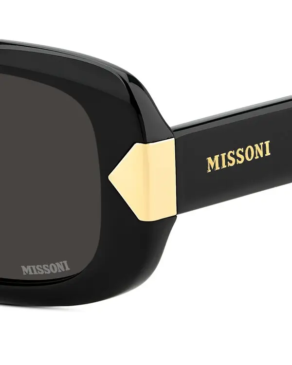 Missoni Rectangular Sunglasses, 52mm - Black