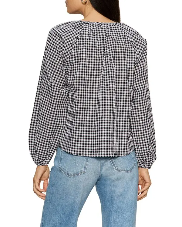 Sanctuary Gingham Button Blouse - Picnic