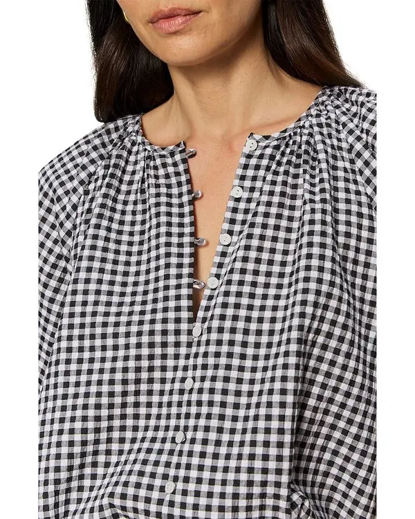 Sanctuary Gingham Button Blouse - Picnic