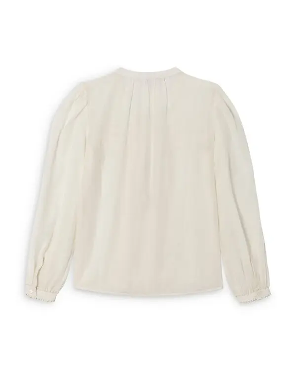 RE/DONE Tate Long Sleeve Blouse - Ivory