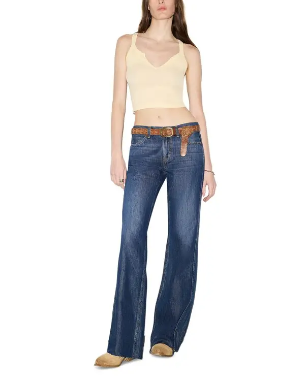 RE/DONE V Cut Ribbed Tank Top