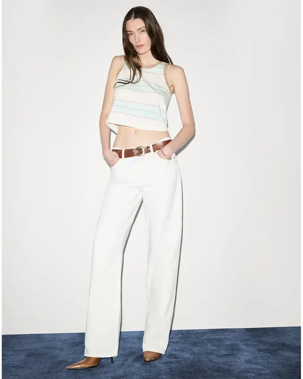 RE/DONE The Thrasher Mid-rise Loose Straight Jeans - Blanco