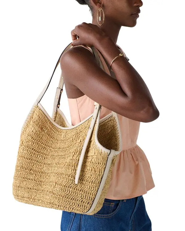 Kate Spade New York Deco Straw Tulip Tote