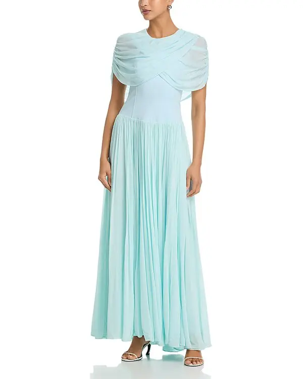Simkhai Nancie Cape Maxi Dress - Sky