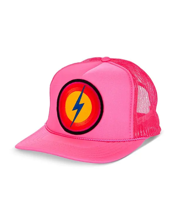 Aviator Nation Bolt Bullseye Trucker Cap - Neon Pink