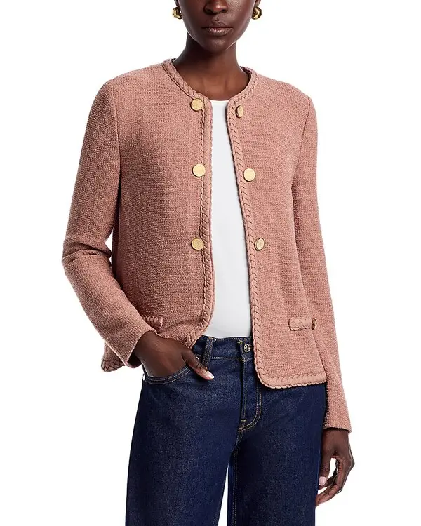 Misook Soft Knit Jacket - Charmeuse