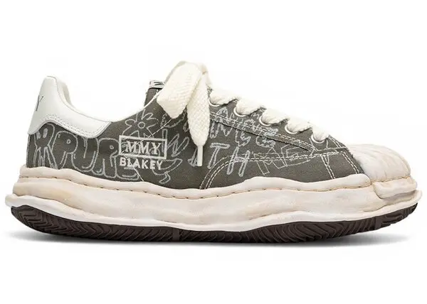Mihara Yasuhiro Blakey Og Sole Low Printed Sneakers - Green