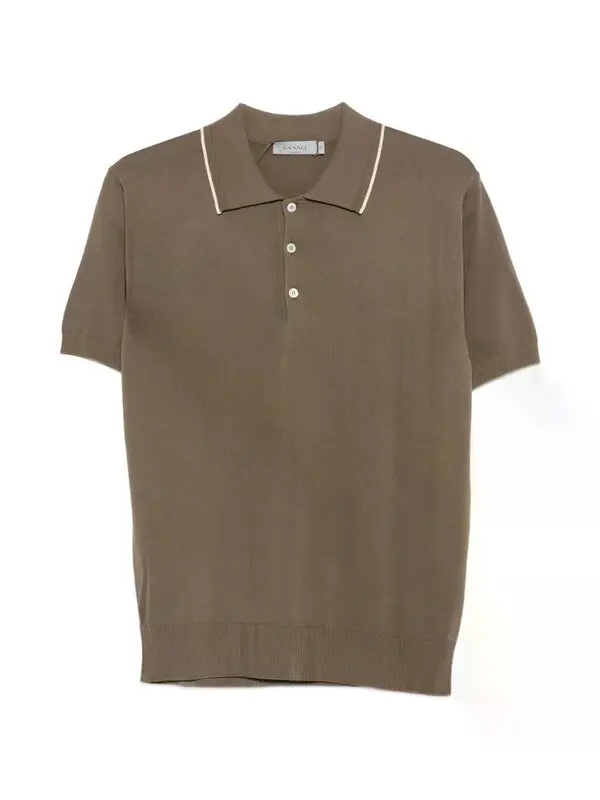 Canali Short-sleeve Polo Shirt - Green
