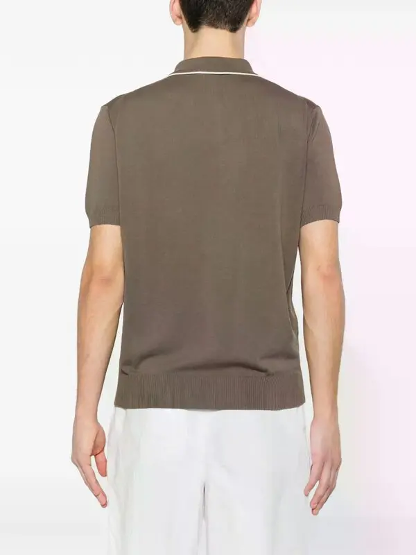 Canali Short-sleeve Polo Shirt - Green
