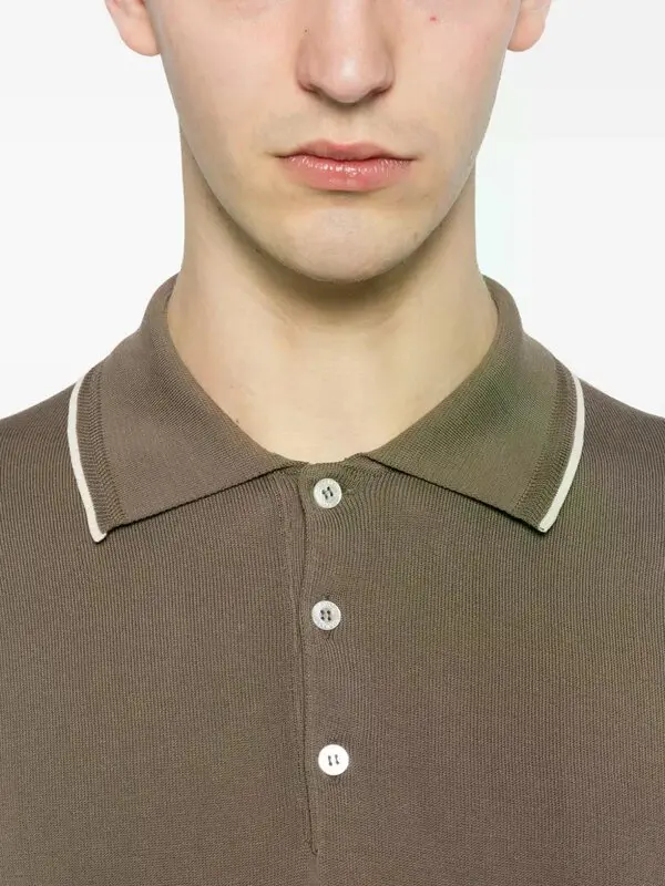 Canali Short-sleeve Polo Shirt - Green