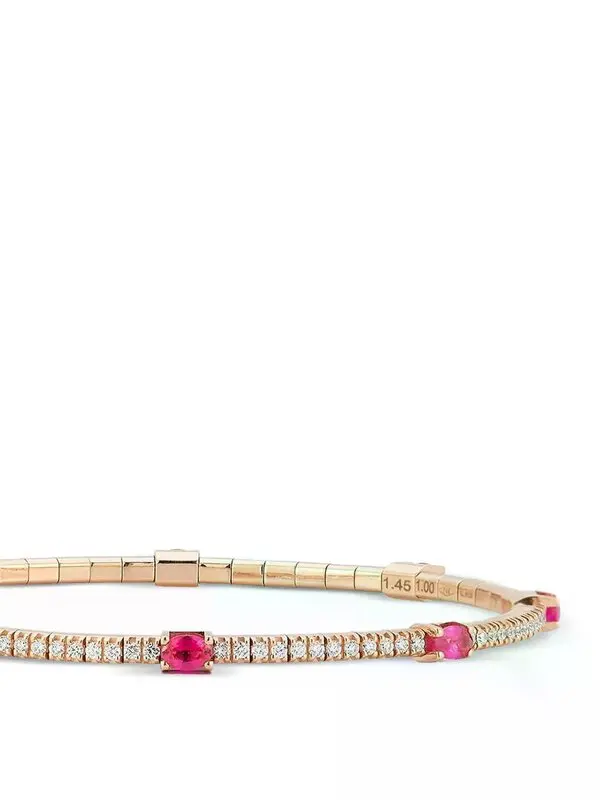 Roberto Demeglio Diamond And Ruby Oval Bracelet