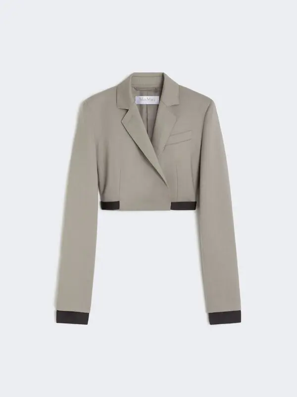 Max Mara Slim-fit Jacket In Wool, Mohair And Silk - Medium Grey