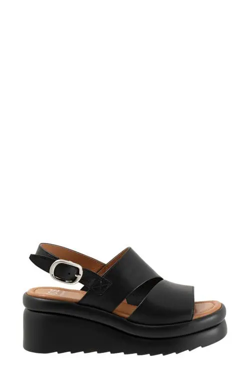 Eos Mentas Slingback Wedge Sandals - Black